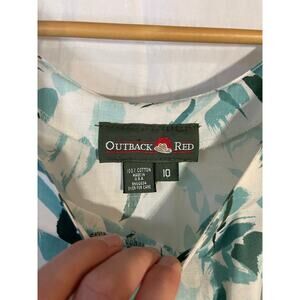 Outback Red | Dresses | Vintage Outback Red Green Floral Dress | Poshmark